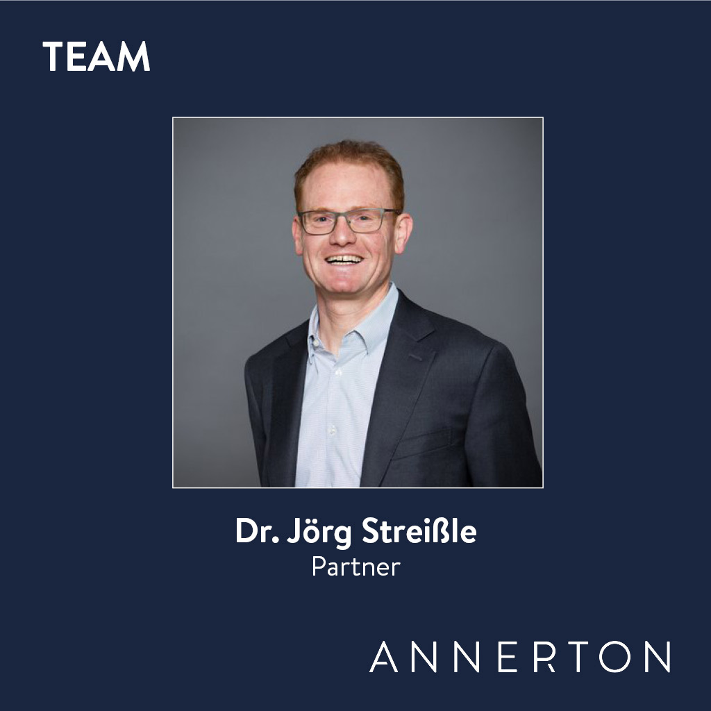 Annerton ernennt Dr. Jörg Streißle zum Partner | Pressemitteilung