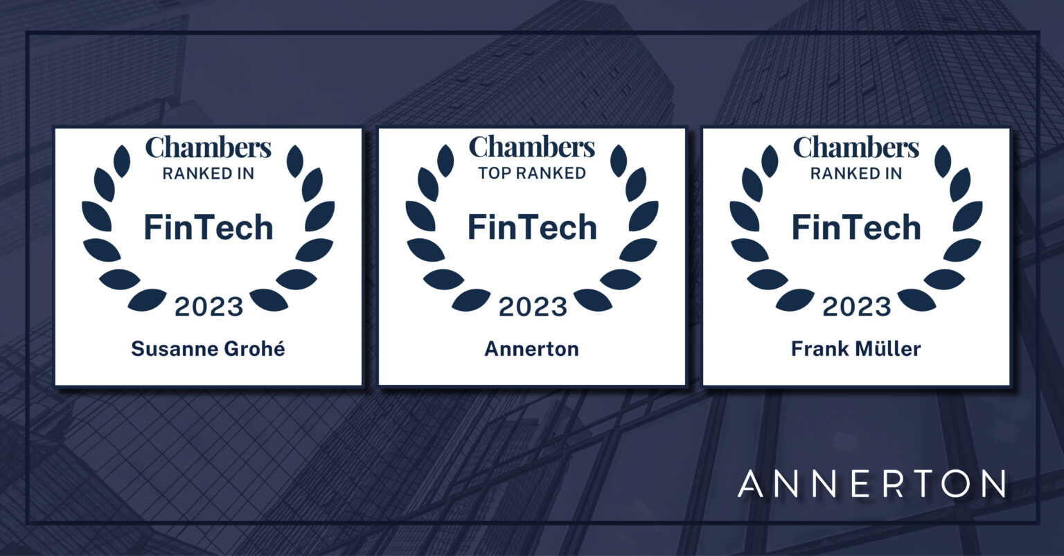 Annerton als Top-Kanzlei in der Kategorie FinTech gerankt