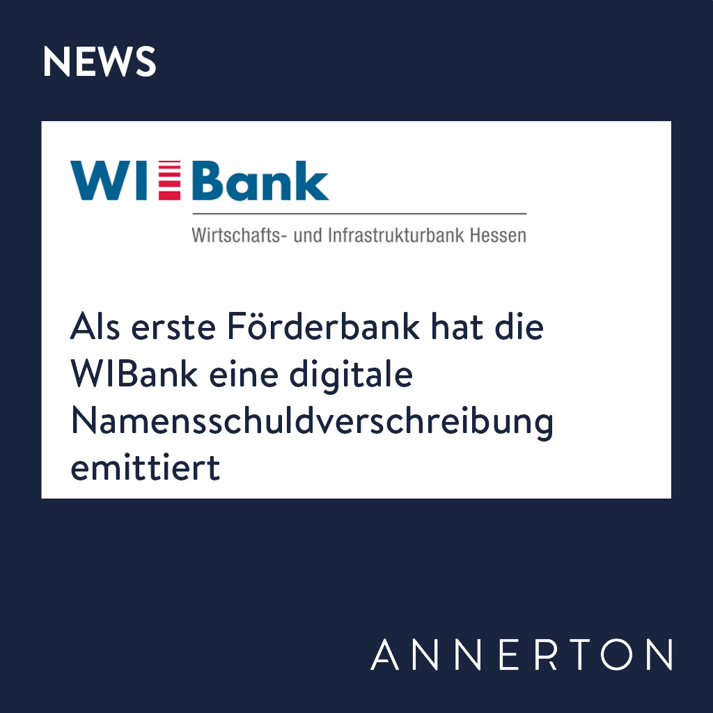 WIBank is the first development bank to issue a digital registered bond